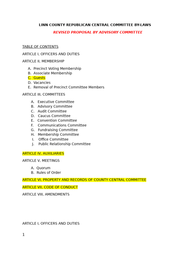 LCRCC Revision Proposal 25jan2025 - Ready | PDF | Committee | United ...