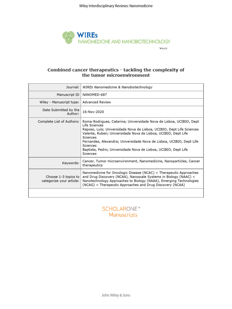 Combined Cancer Therapeutics - Tackling The Complexity of The Tumor ...