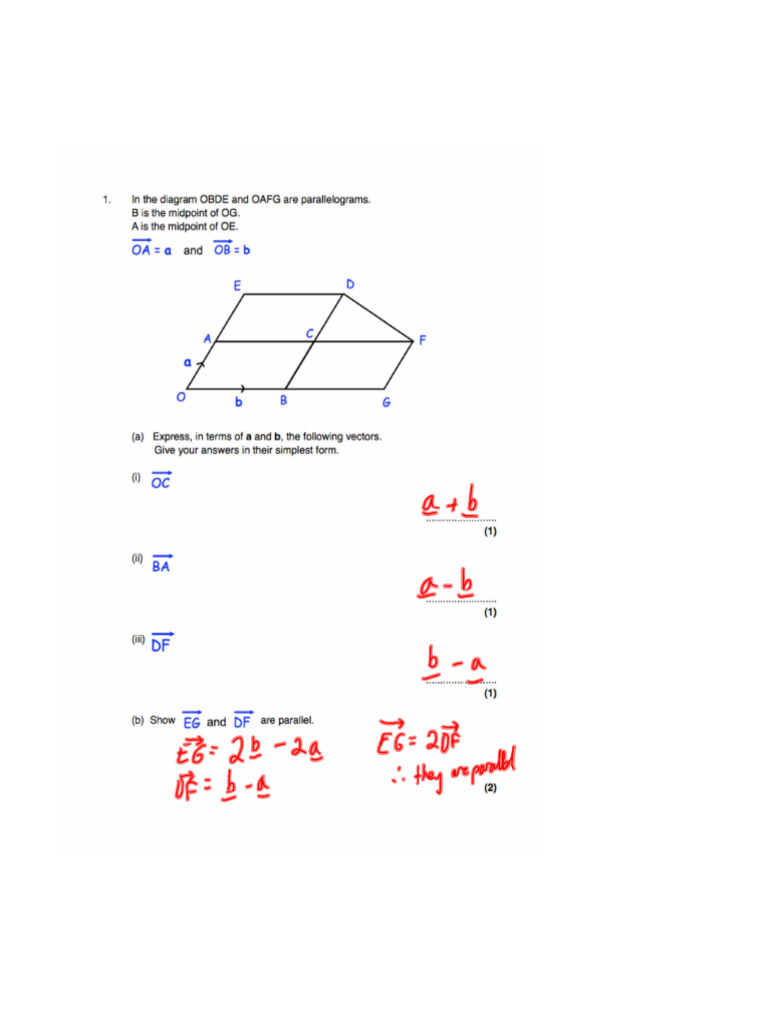 Vectors answers | PDF