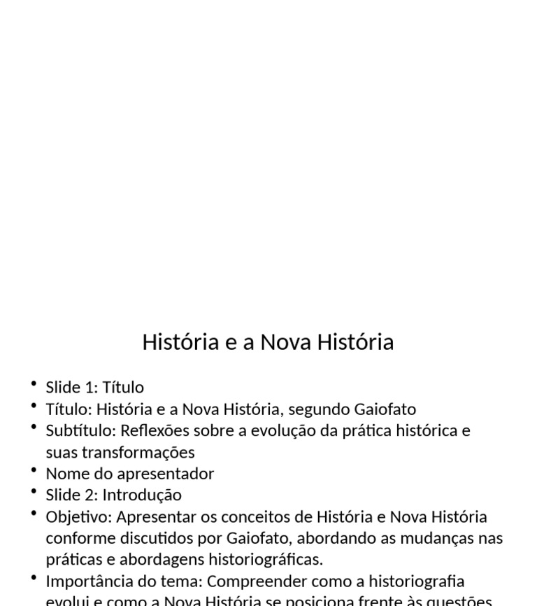 Evolução da História e Nova História | PDF