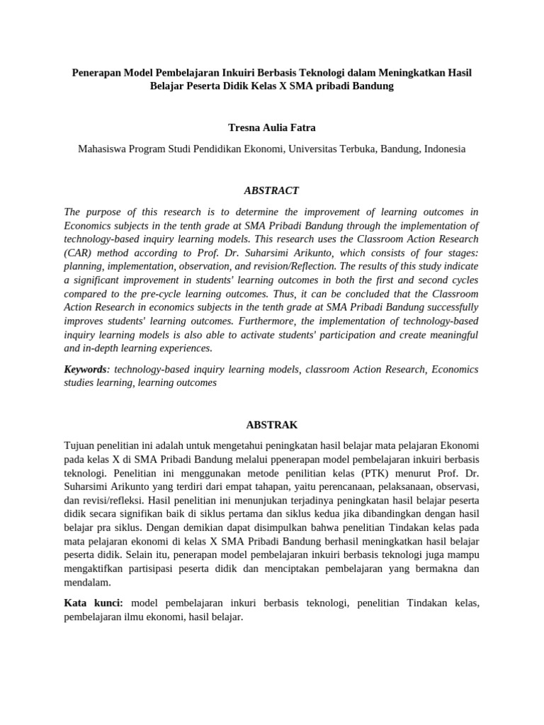 KARIL UT FKIP Model Pembelajaran discovery Learning | PDF