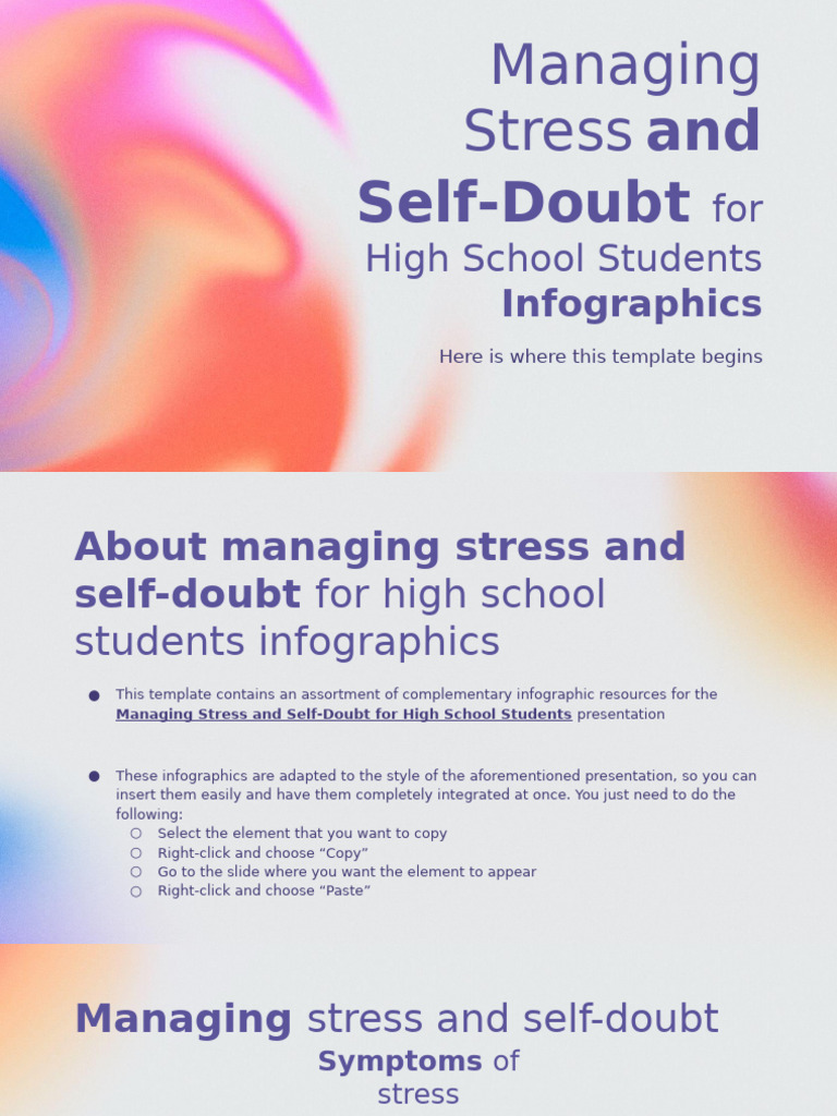 Managing Stress and Self Doubt For High School Students Infographics ...