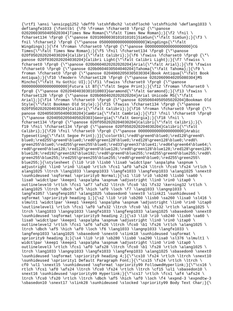 RTF Document Formatting Guide | PDF | Note (Typography) | Writing