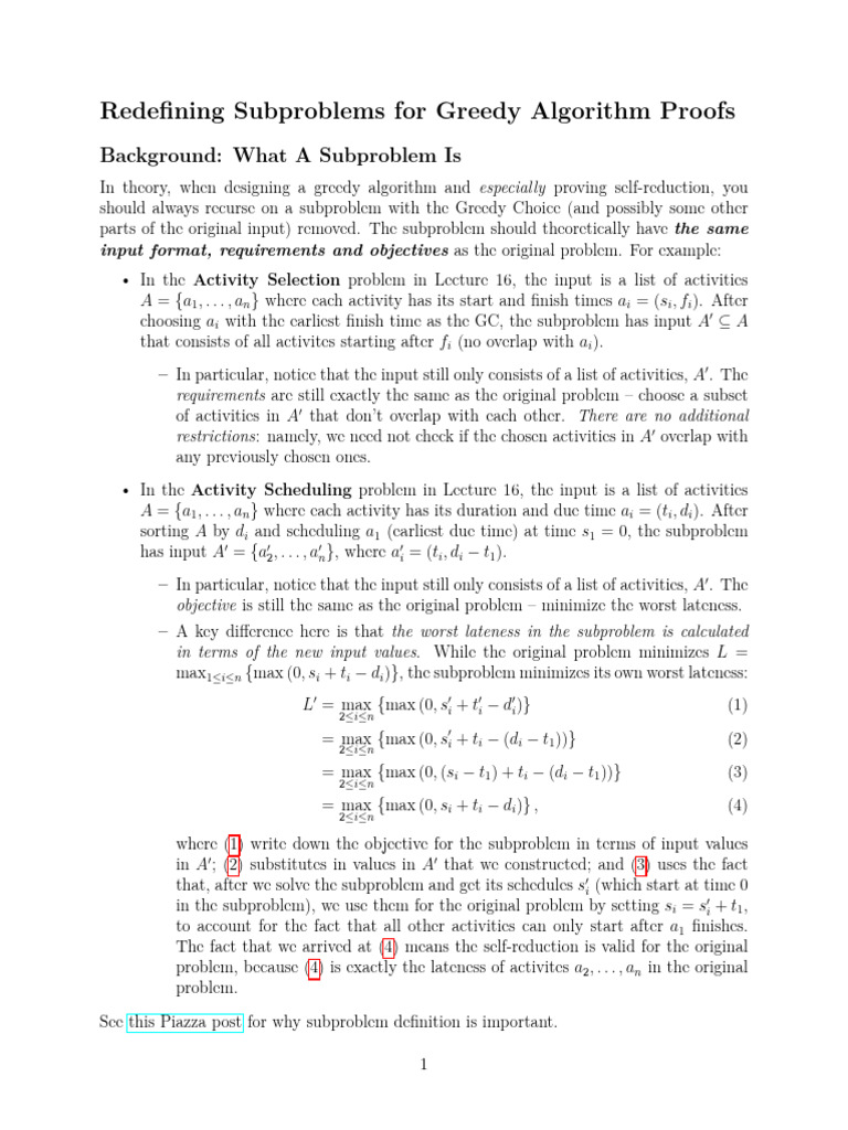 Greedy_Redefine Subproblem (2) | PDF | Algorithms And Data Structures ...
