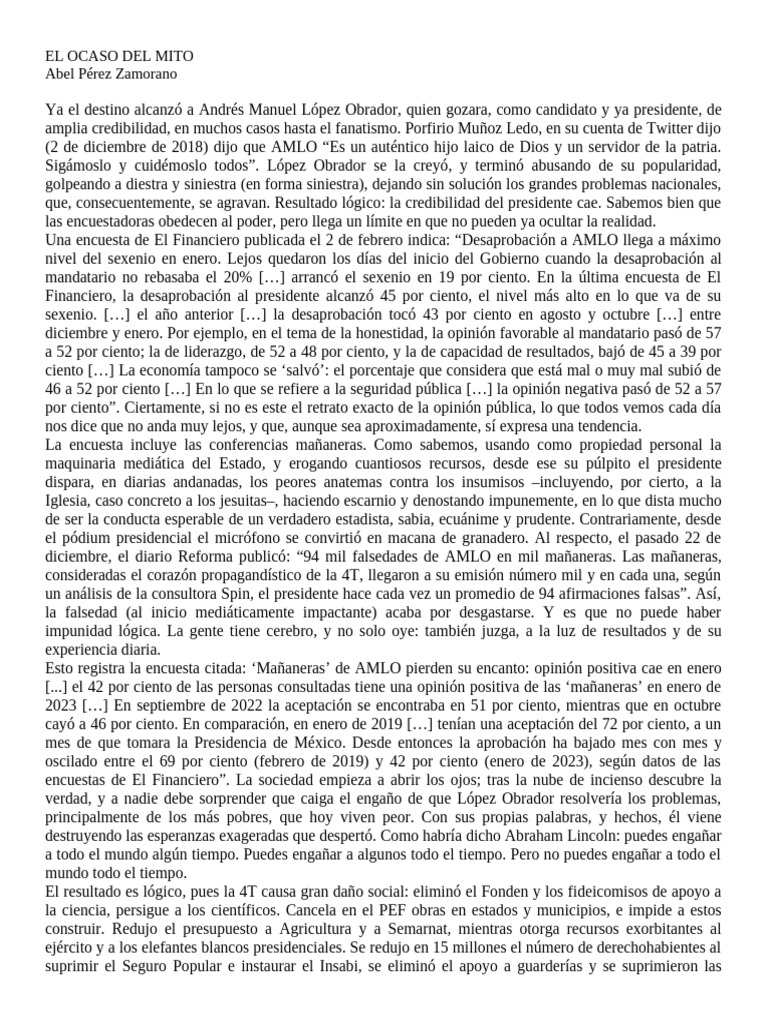 Desaprobación de AMLO en Aumento | PDF | Francia | Economias