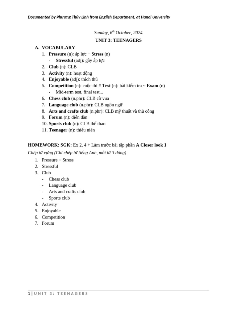 UNIT 3 (NOTE-TAKING) | PDF