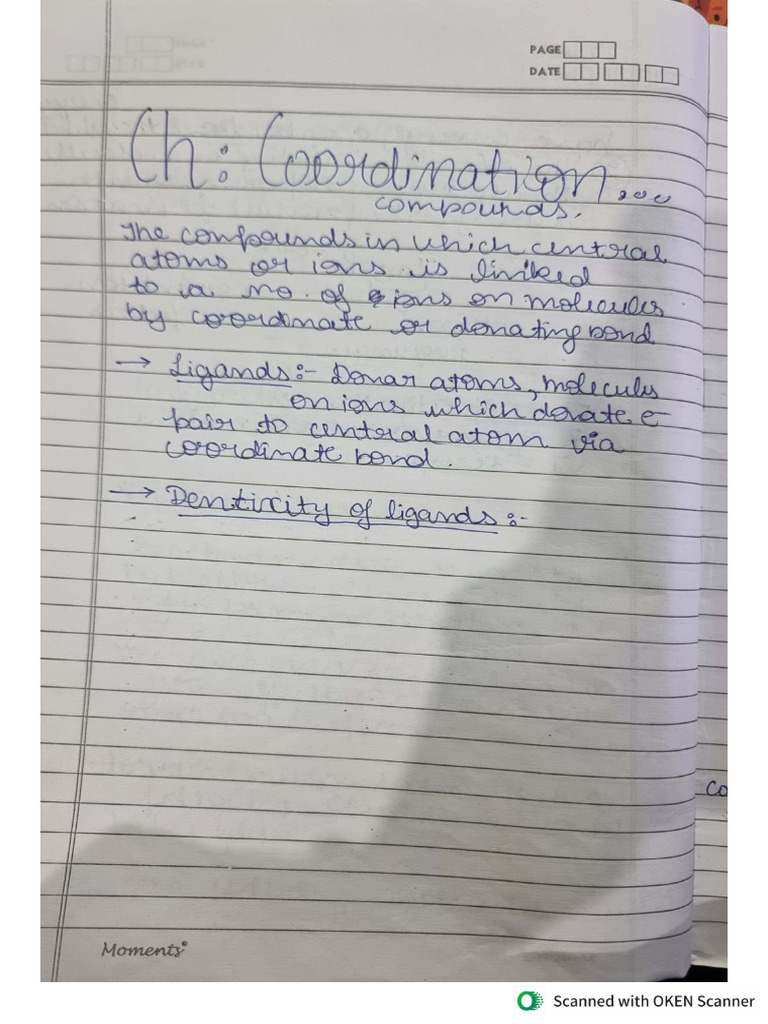 Ch5 (Coordination Compound) | PDF