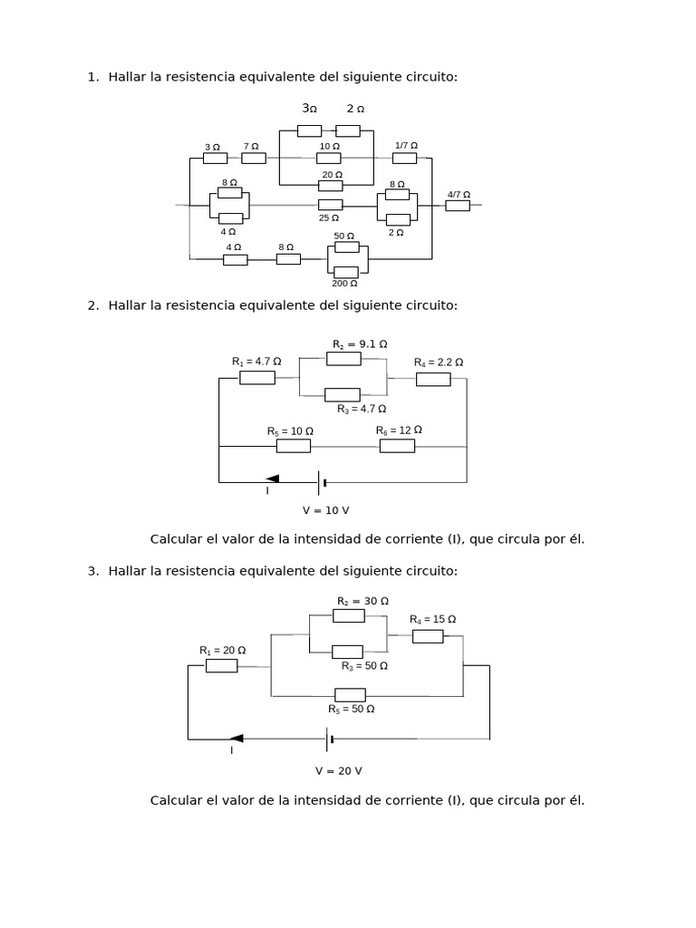 Circuitos Electricos 1 | PDF | Poder (Física) | Resistencia Eléctrica y Conductancia