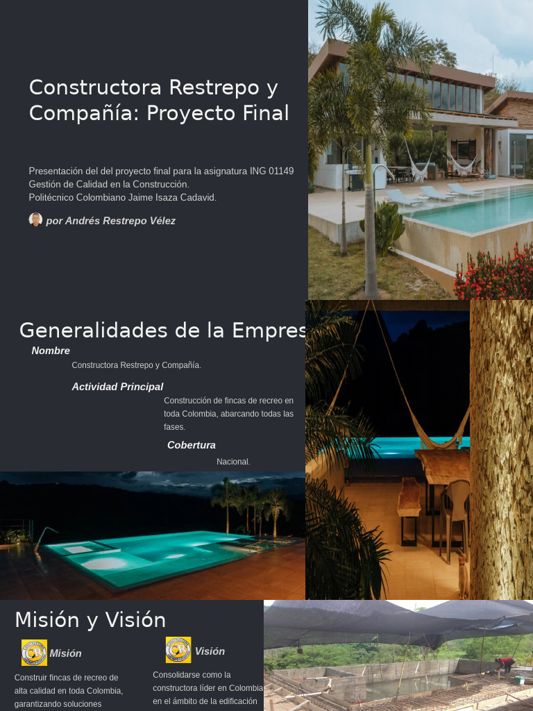 Constructora Restrepo y Compania Avance de Proyecto Final | PDF | Economias | Business