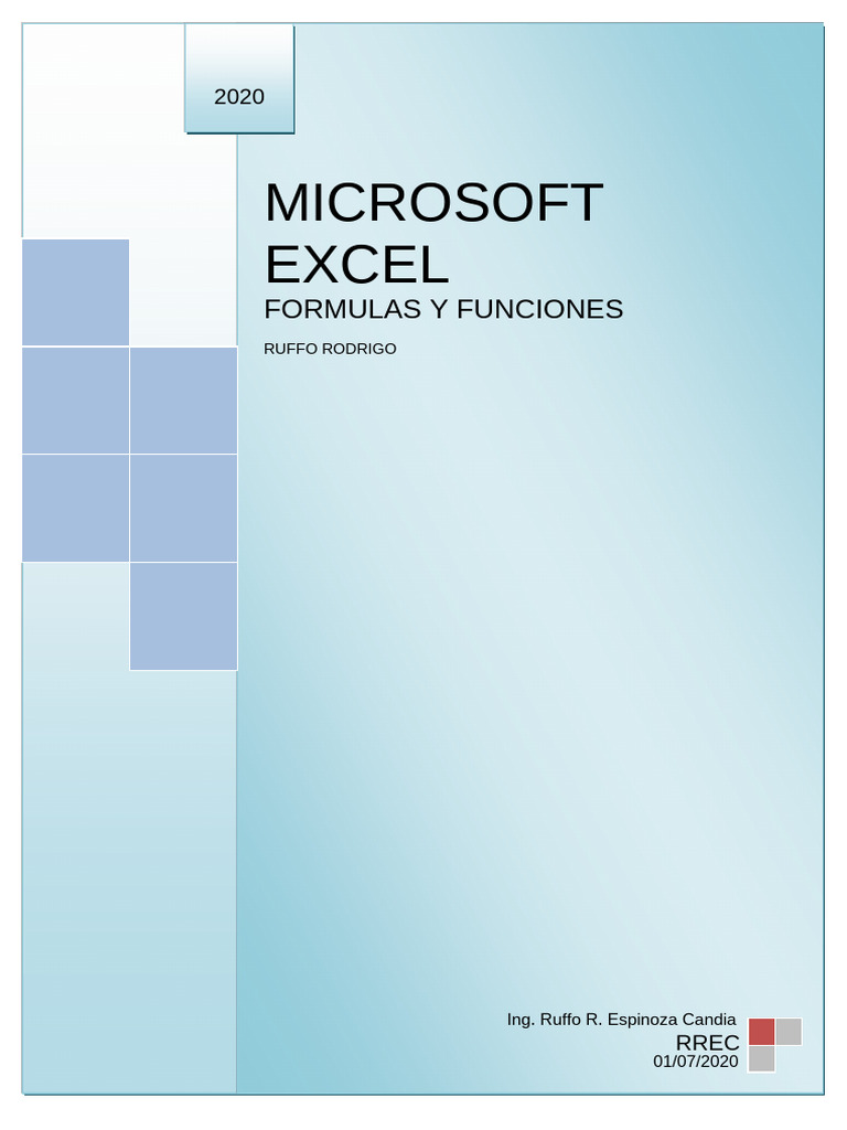 Fórmulas y Funciones | PDF | Microsoft Excel | Matemáticas