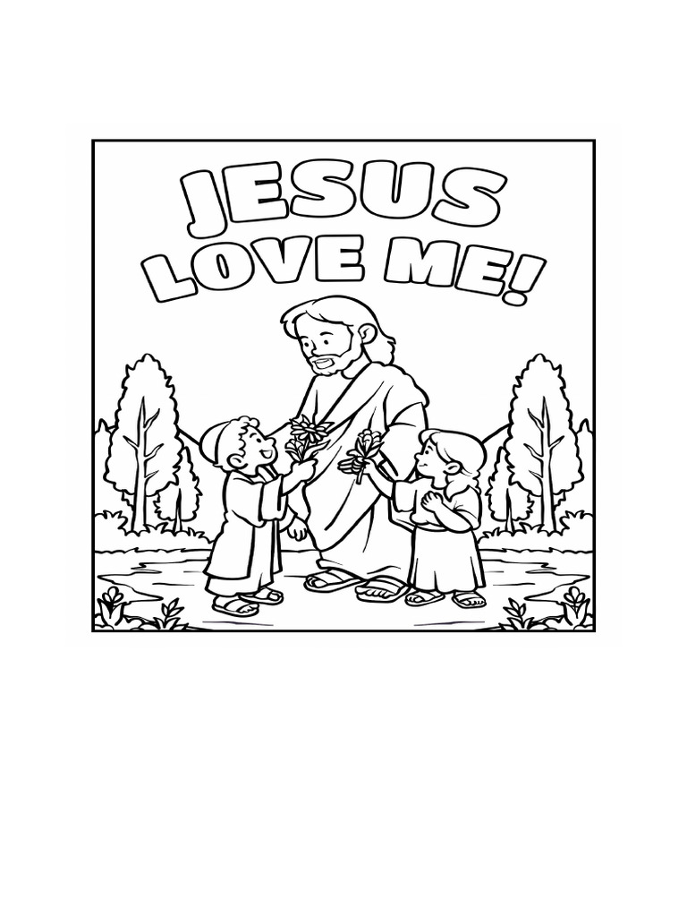 Jesus Loves Me Coloring Sheet | PDF