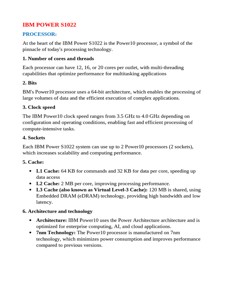 IBM POWER S1022 Final1 Eng Ver | PDF | Solid State Drive | Computer Network