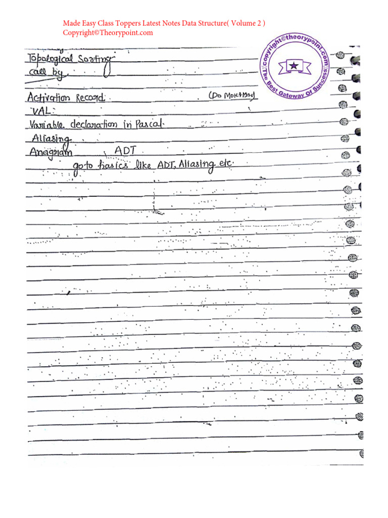6 - DS - V2 - Made Easy Class Toppers Latest Notes | PDF