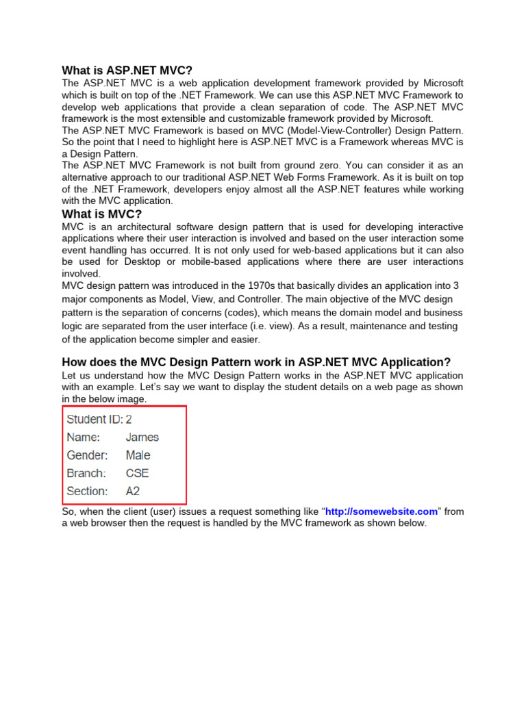 Mvc | PDF | Model–View–Controller | Technology Development