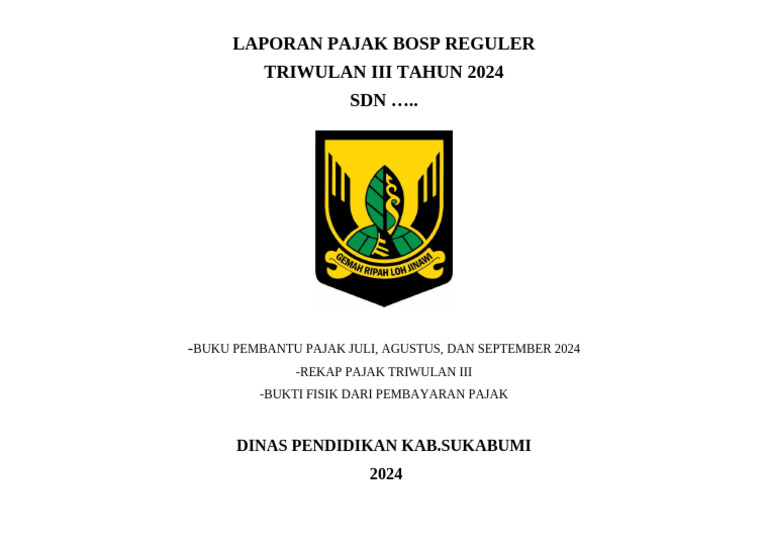 Cover Laporan Pajak Bosp Reguler | PDF