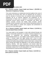 PATHFIT COURSE Description | PDF | Physical Fitness | Physical Education