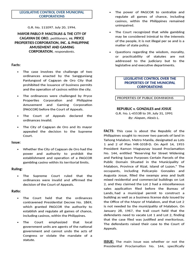 PUBCORP MIDTERM CASES | PDF | Property | Injunction