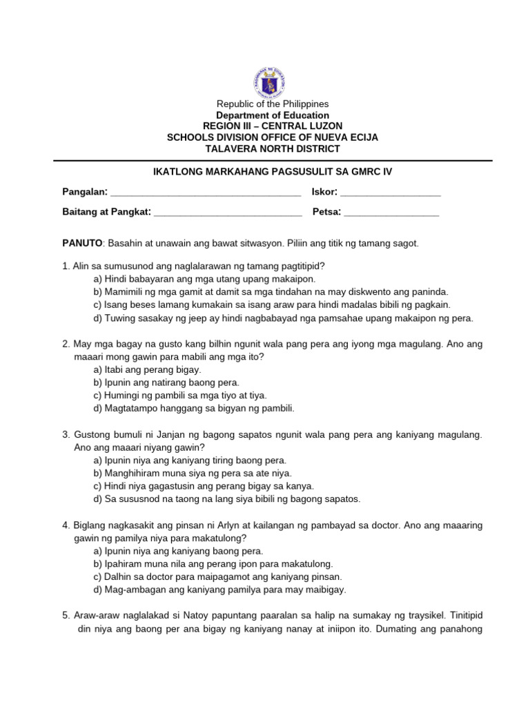 Q3 - PT - GMRC 4 Bow Tos | PDF