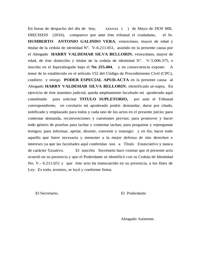 Poder Apud-Acta | PDF