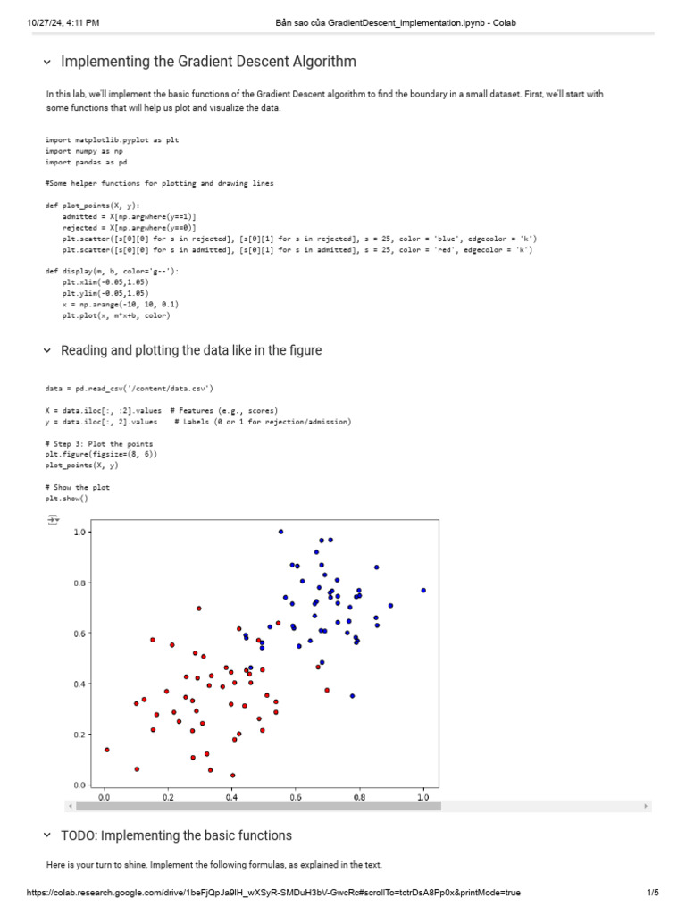 GradientDescent - Implementation - Ipynb - Colab | PDF | Accuracy And ... GradientDescent - Implementation - Ipynb - Colab | PDF | Accuracy And ...