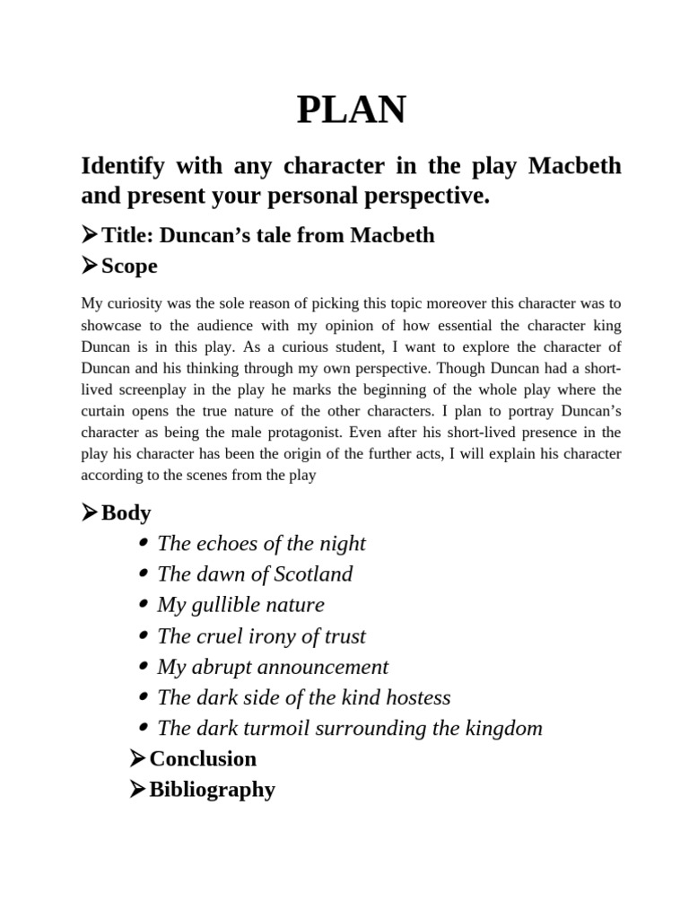 ENGLISH LITERATURE PROJECT | PDF | Macbeth