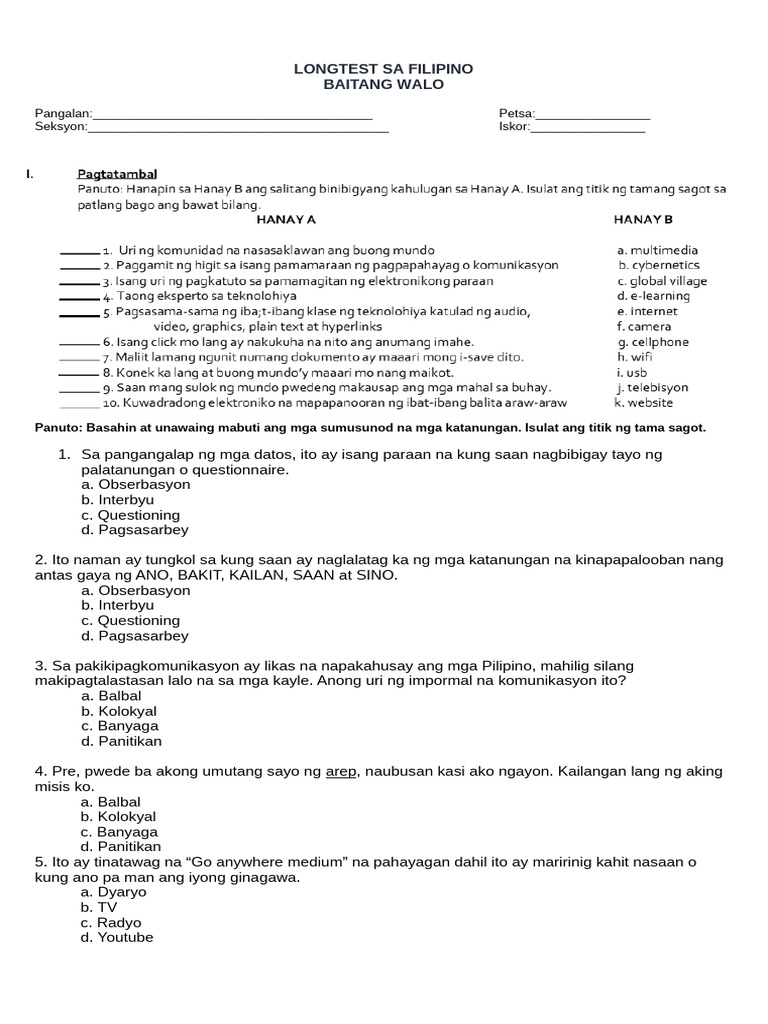 3rd Quarter-Periodical Test | PDF