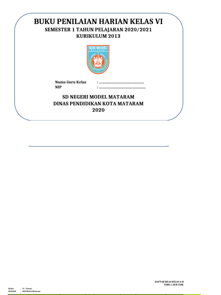 RAPORT ENGLISH SMT 1 KELAS 5A | PDF