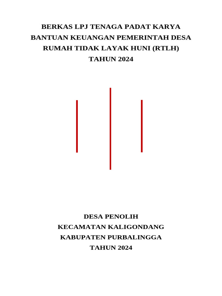 LPJ Padat Karya RTLH Desa Penolih 2024 | PDF