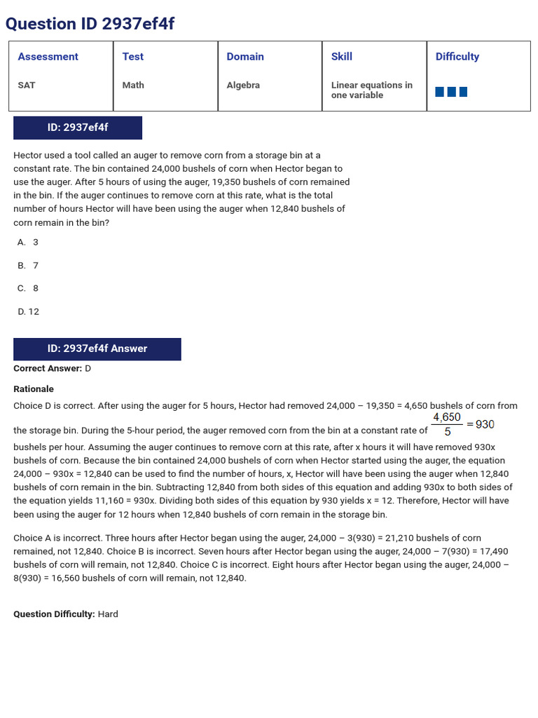 SAT Suite Question Bank - Results | PDF | Equations | Algebra