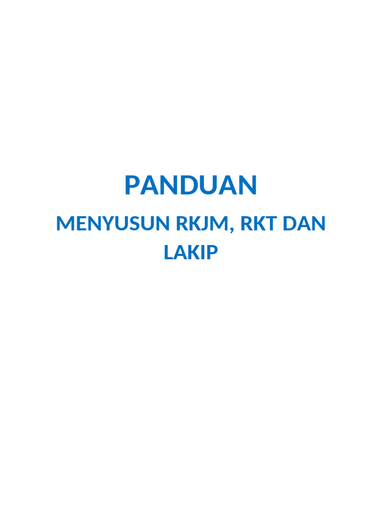 Panduan Menyusun RKJM dan RKT | PDF