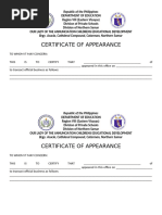 Certificate of Appearance Template | PDF