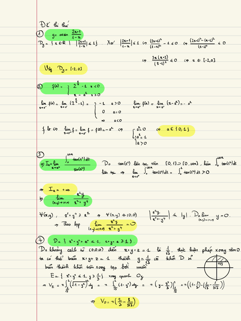 Mathematical Functions and Limits Analysis | PDF