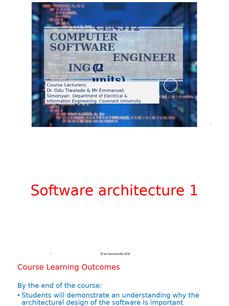 CEN512 Software Architecture-module 4 | PDF | Model–View–Controller | Client–Server Model