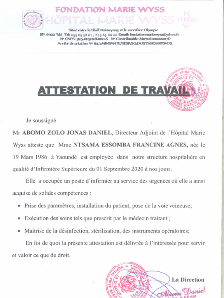 Attes Trav Ntsama | PDF