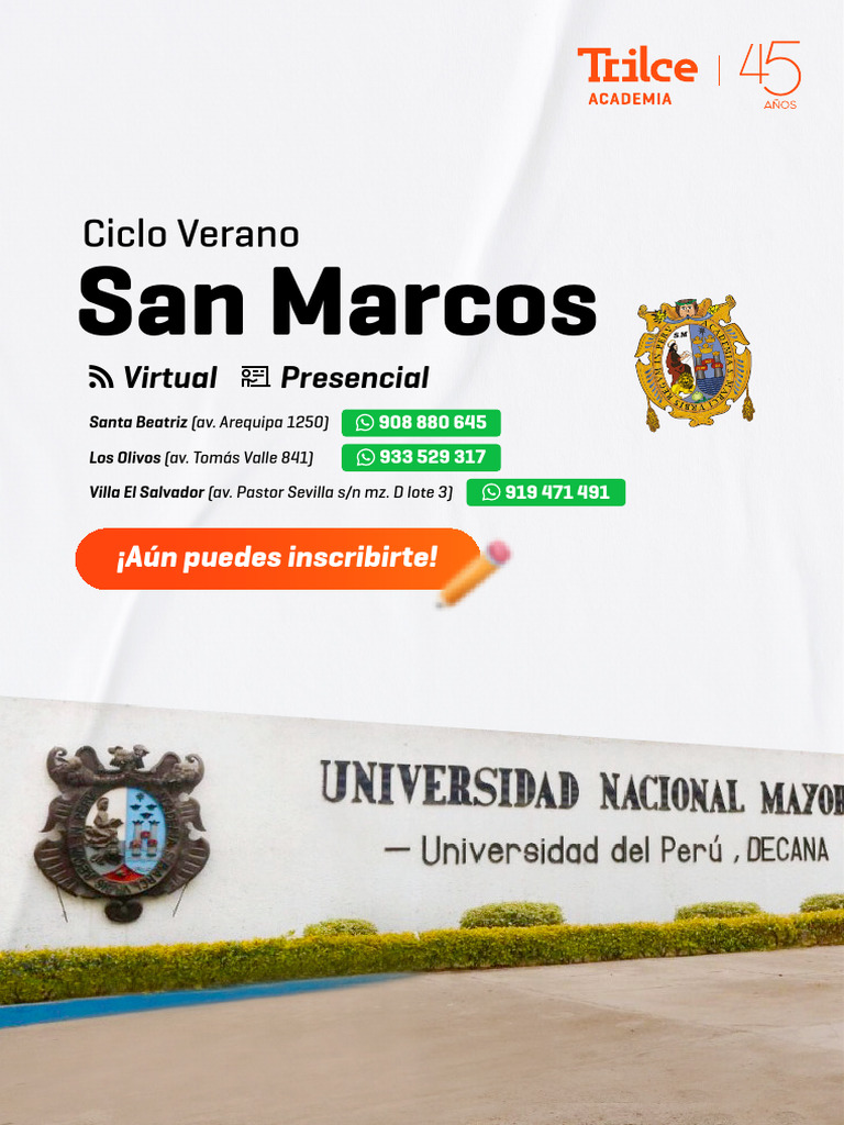 Brochure San Marcos Verano 2025 | PDF