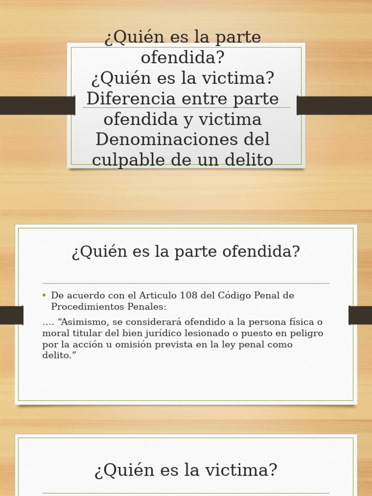 Diferencias entre víctima y ofendido | PDF