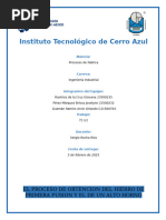Producción de Arrabio en Ingeniería Metalúrgica | PDF | Arrabio | Hierro