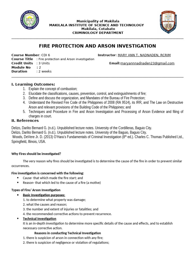 Cdi 6 Module 2 Final Term | PDF | Fires | Combustion