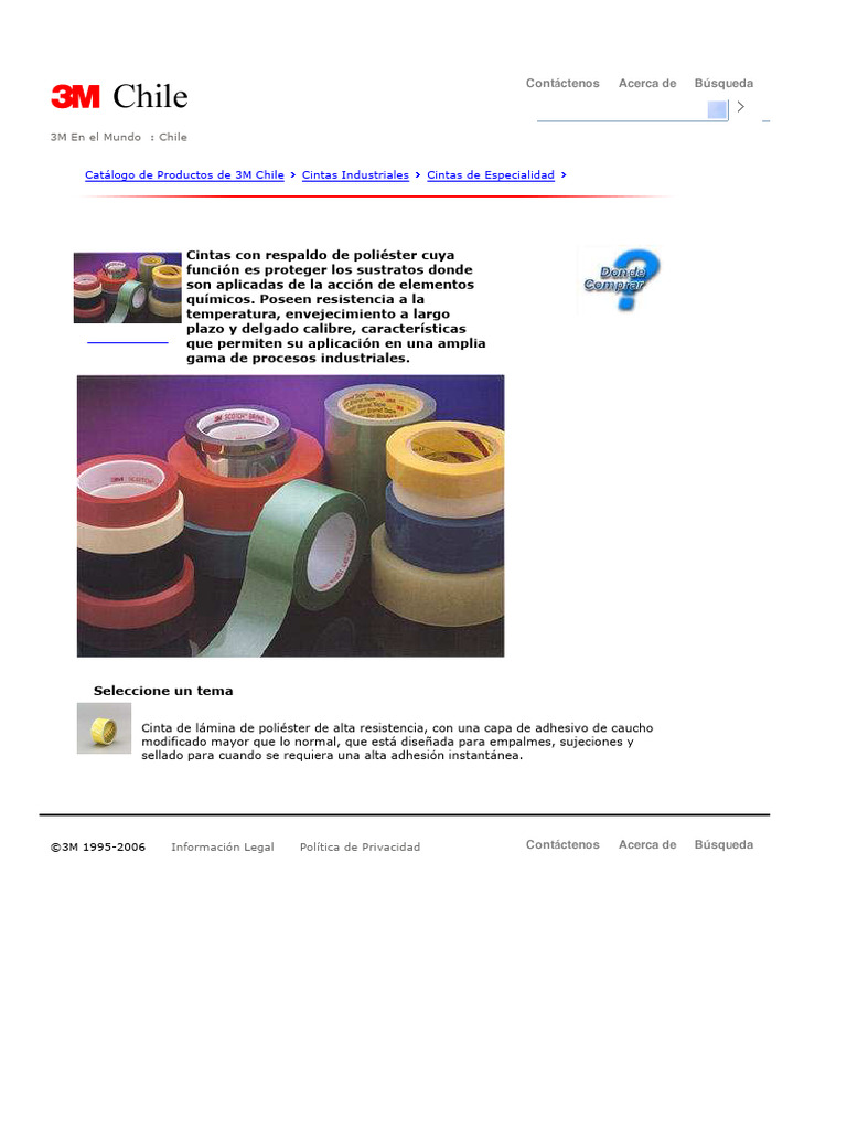 Cintas de Poliéster 3M en Chile | PDF