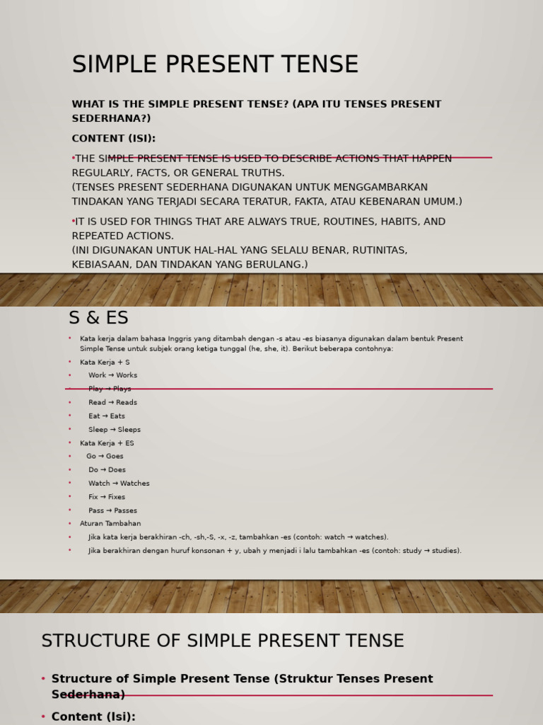 Simple present tense | PDF