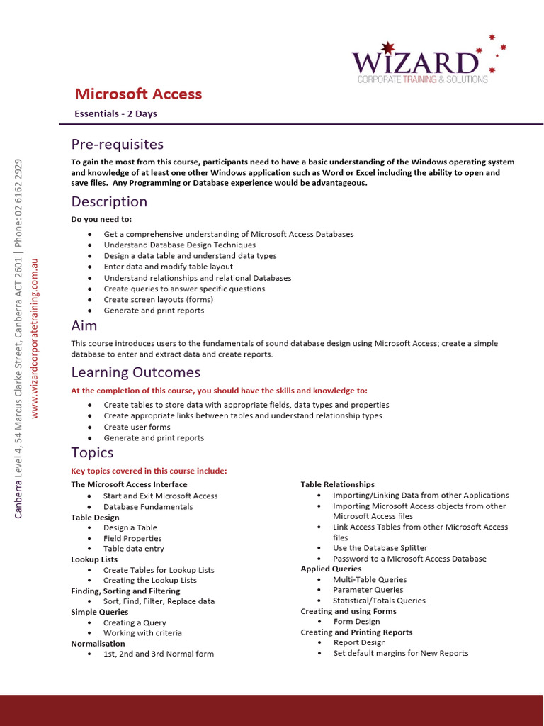 Access Essentials | PDF | Microsoft Access | Databases