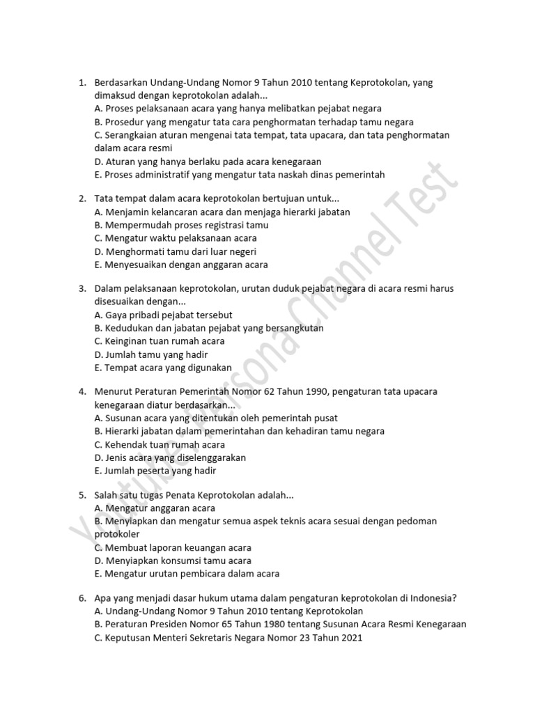 SKB 2 Penata Keprotokolan | PDF