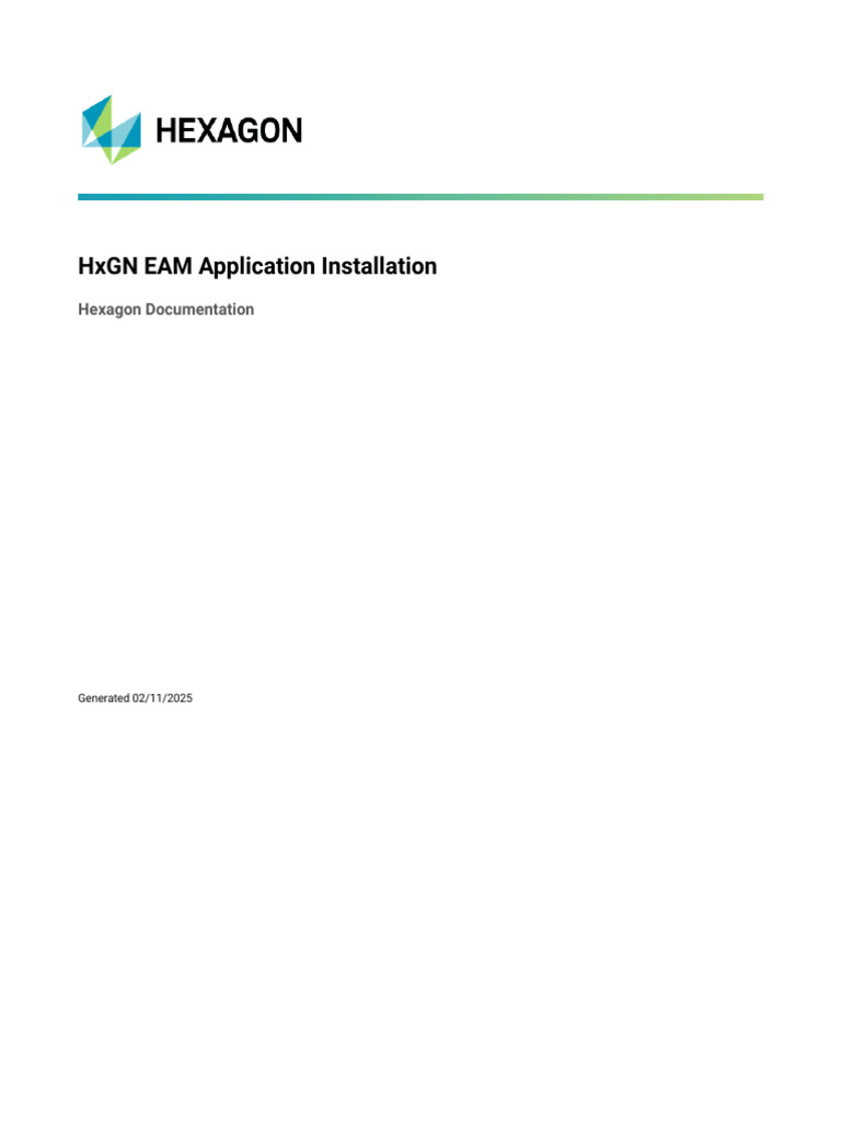 HXGN Eam Application Installation | PDF | Microsoft Sql Server | Databases