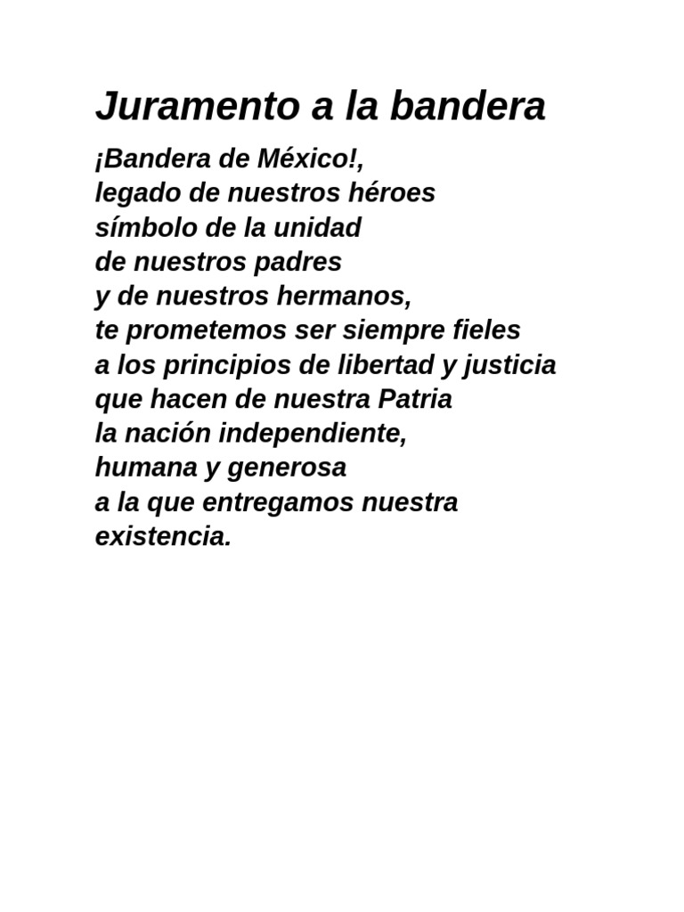 Juramento A La Bandera | PDF