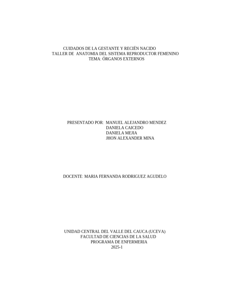 Exposicion de Organos Externos Femenino | PDF | Vagina | Labios