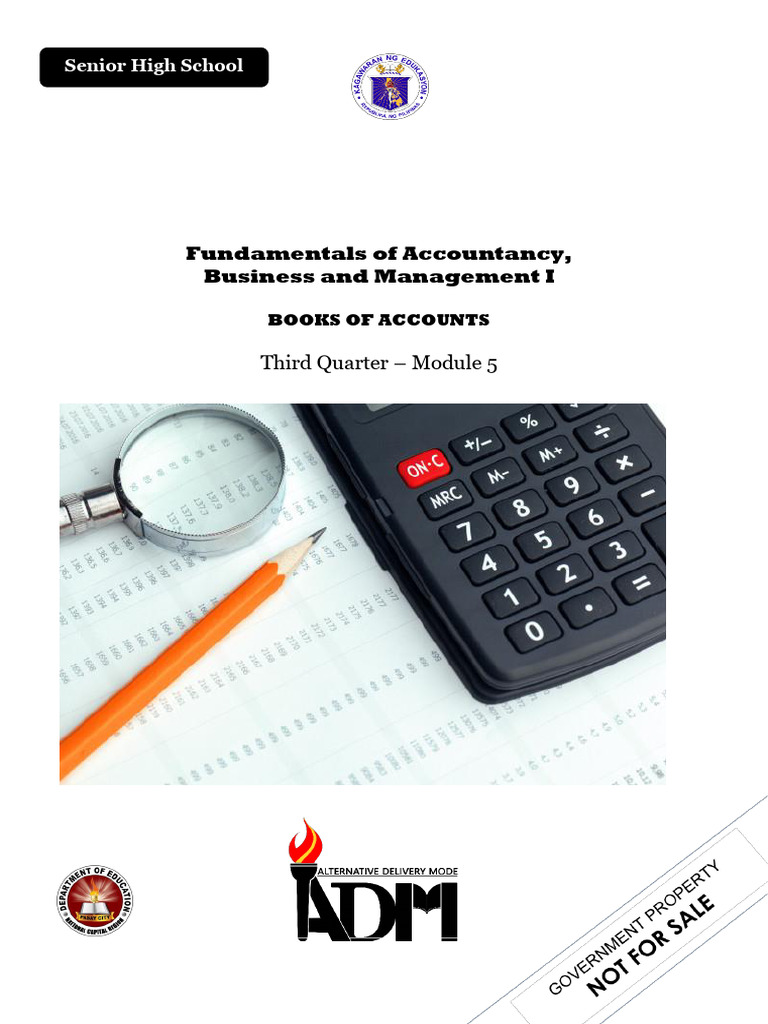 FABM1 - Module 5 - Books of Accounts | PDF | Debits And Credits | Accounting