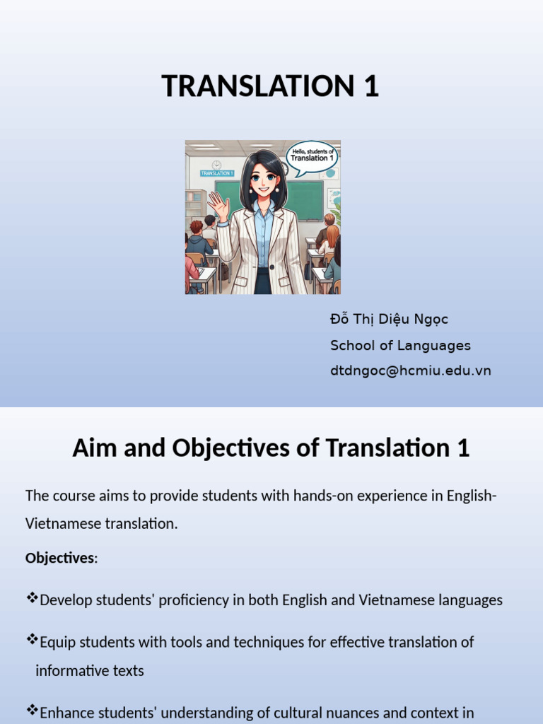 Week 1 - Course Orientation & Review | PDF | Translations | Word