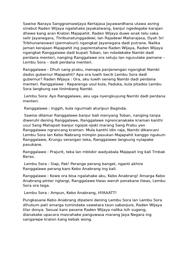 Uprak Sejarah (Versi Bahasa Jawa) | PDF