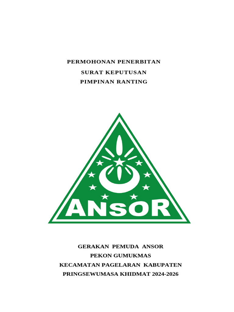 Konferensi Ansor Gumukmas 2024-2026 | PDF