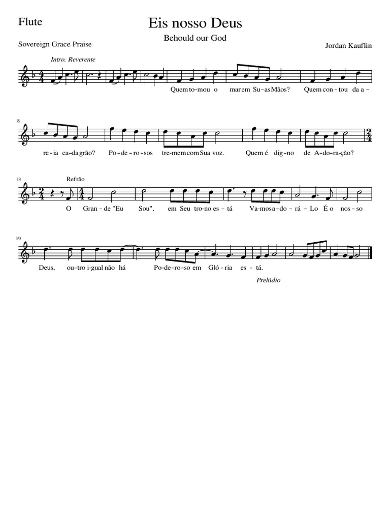 Eis Nosso Deus - Flauta-Flute | PDF